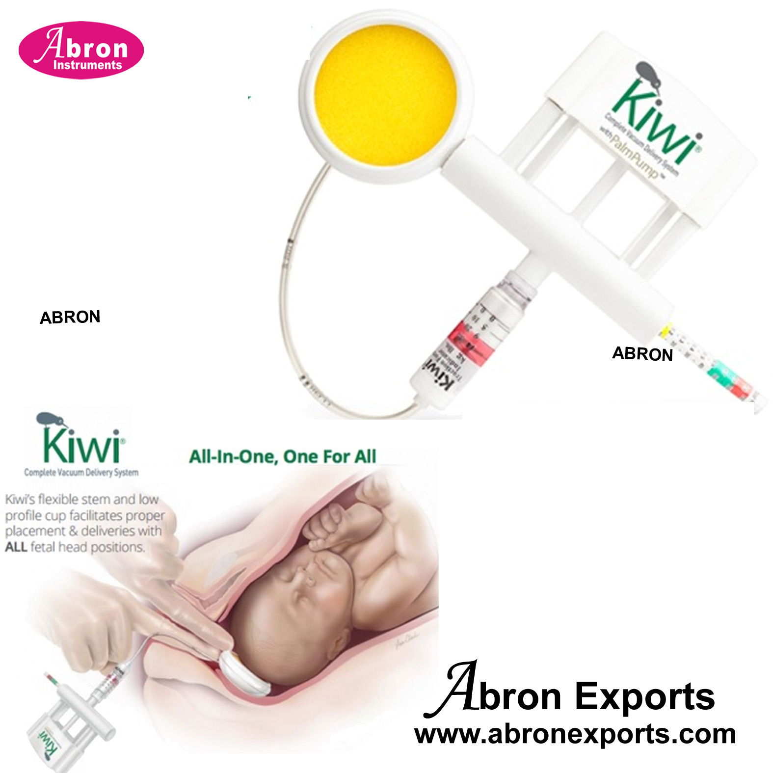 Vacuum Delivery System with Palm Pump for Easy Delivery Single Hand Traction ForceHospital ...